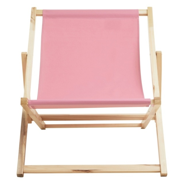 Interiors By Premier Stylish Pink Deckchair, Adjustable Garden Chair ...