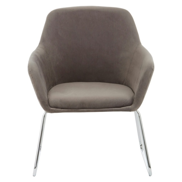 Interiors By Premier Grey Velvet Chair, Ocassional Chair, Easy To ...