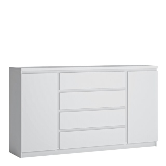Fribo 2 Door 4 Drawer Wide Sideboard in White by Tesco - Marketplace ...