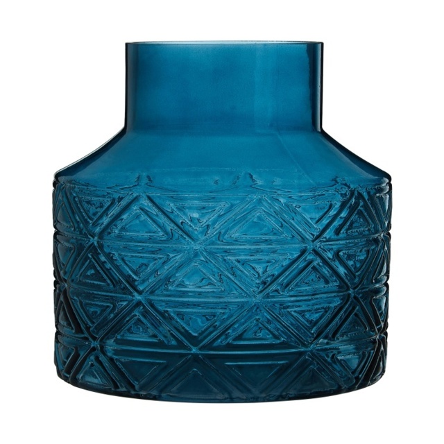 Dakota Blue Glass Vase Blue by Tesco - Marketplace | ufurnish.com