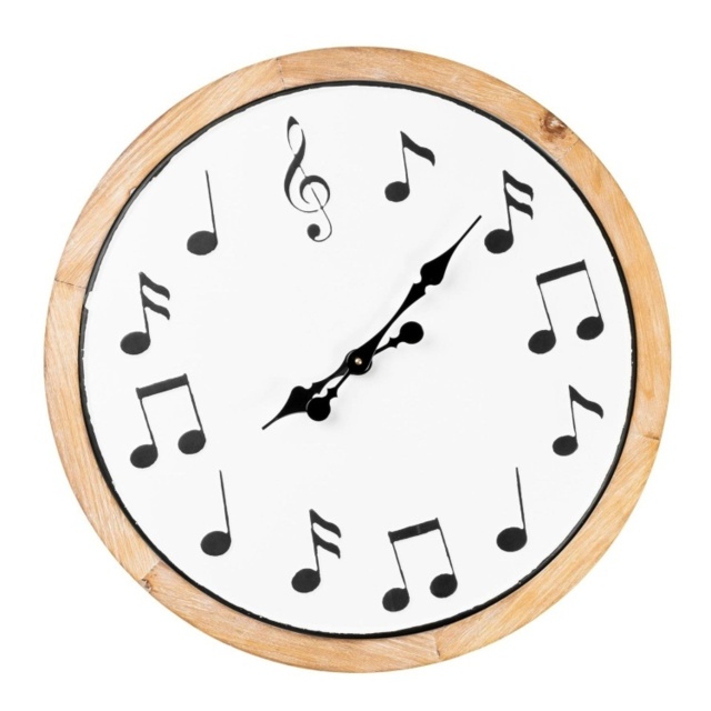 Hometime Metal & Wood Wall Clock Musical Notes by Tesco - Marketplace ...