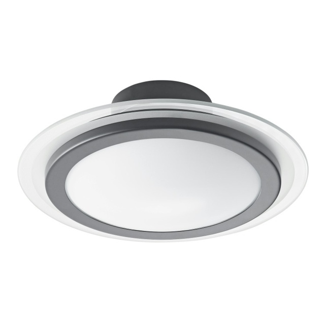 Modern And Sleek Semi Flush Led Powered Ceiling Light Fitting In Matt ...