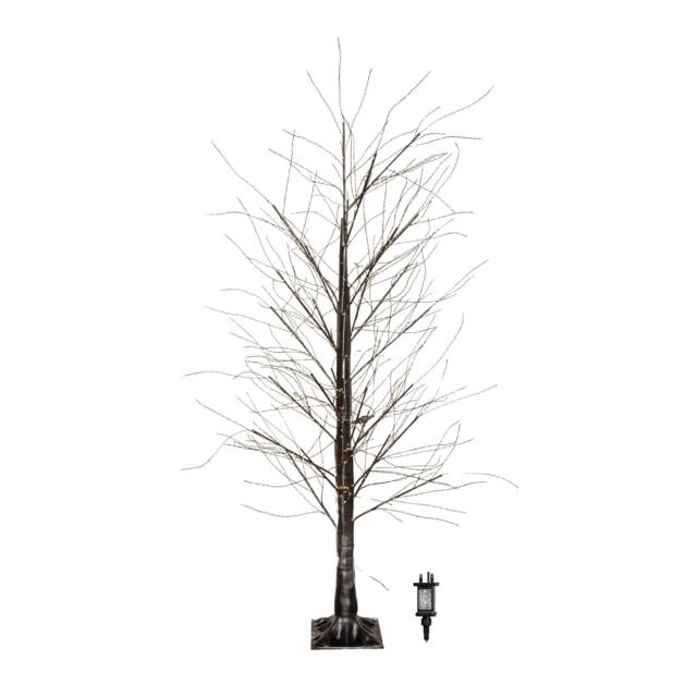 6ft (1.8m) light up black micro dot christmas tree with 1300 static ...