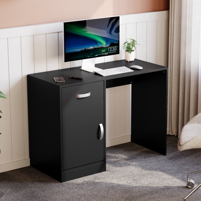 Vida Designs Hudson 1 Door 1 Drawer Computer Desk Home Office ...