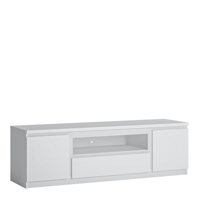 Fribo 2 door 1 drawer 166cm wide tv cabinet in white by Tesco ...