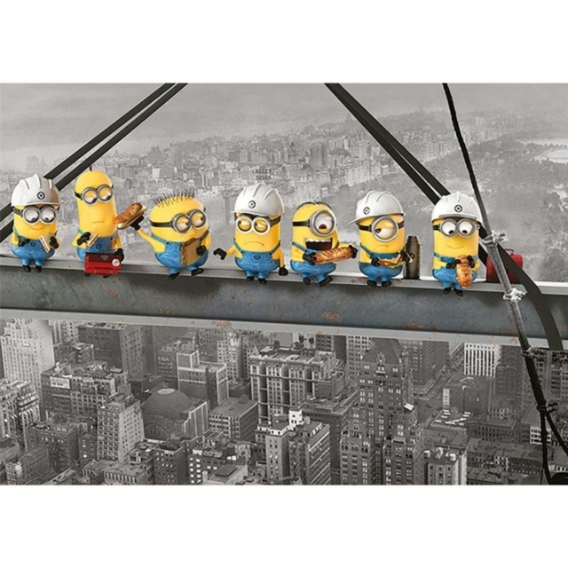 Despicable Me (Minions Lunch On A Skyscraper) 85X120X4Cm Stretched ...