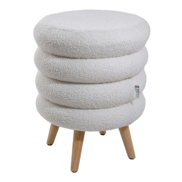 Living And Home Cute Teddy Bear Fabric Footstool With Plush Upholstery ...
