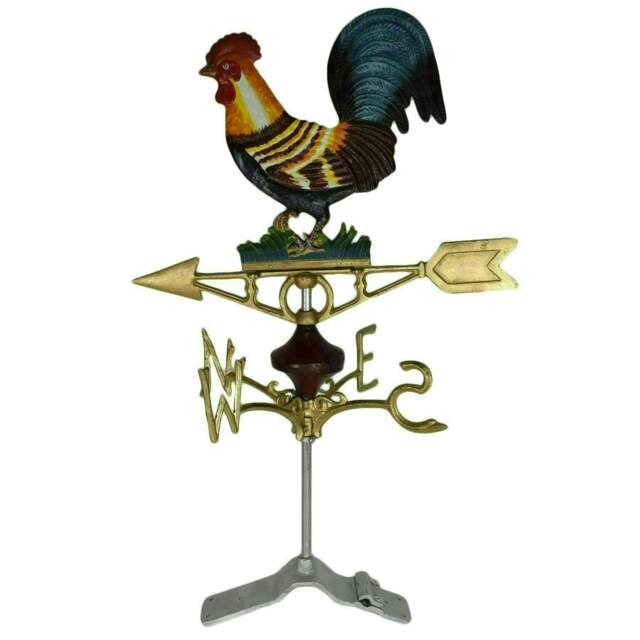 Cockerel Chicken Hen Weather Vane Vain Ridge Mount Gold House Roof ...