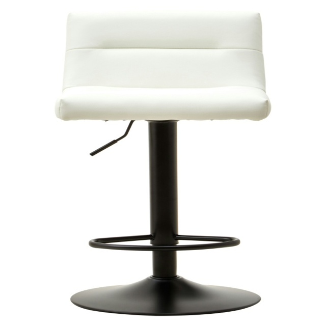 Interiors By Premier Comfortable White Leather Effect Bar Stool ...