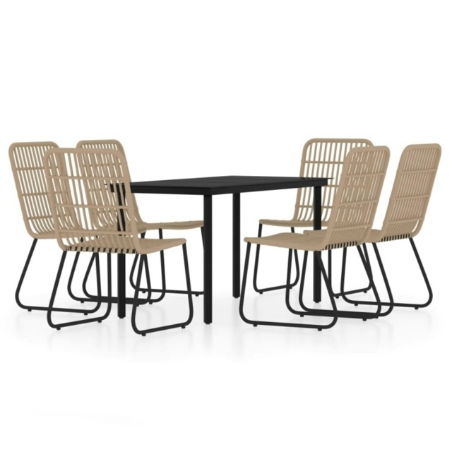 7 Piece Garden Dining Set Oak by Tesco - Marketplace | ufurnish.com