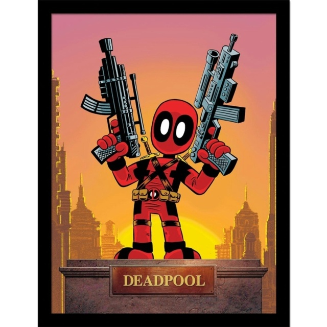 Deadpool (Cartoon) Framed 30X40Cm Print by Tesco - Marketplace ...