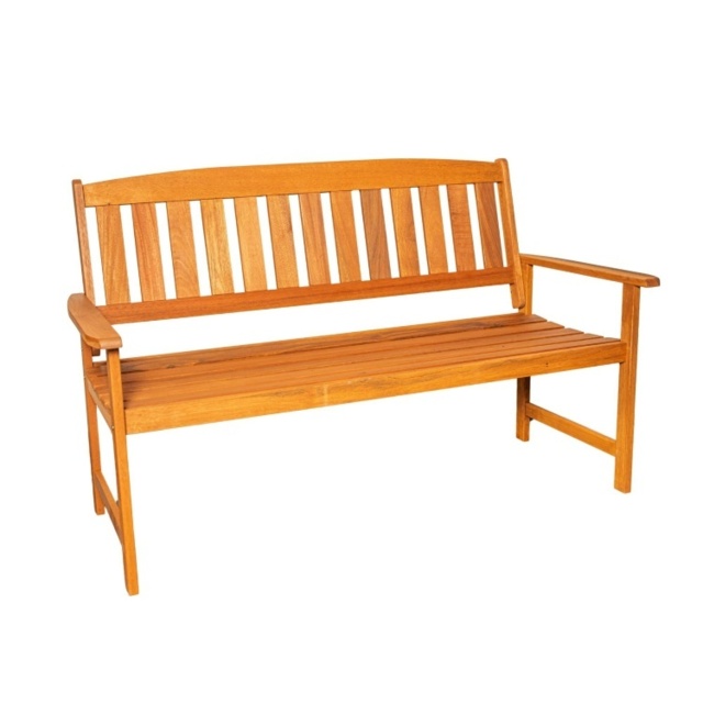 3 Seater Traditional Wooden Garden Patio Bench Seat by Tesco ...