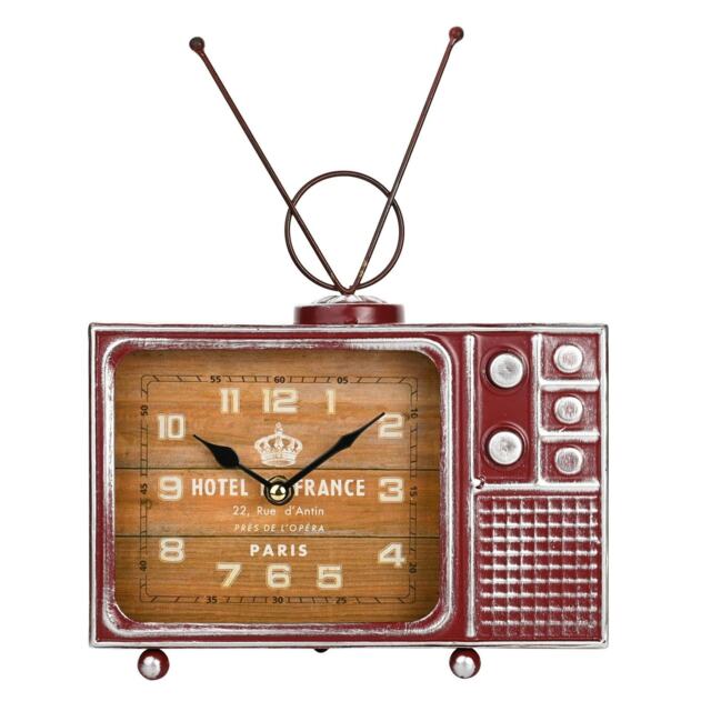Hometime metal mantel clock - retro tv red by Tesco - Marketplace ...