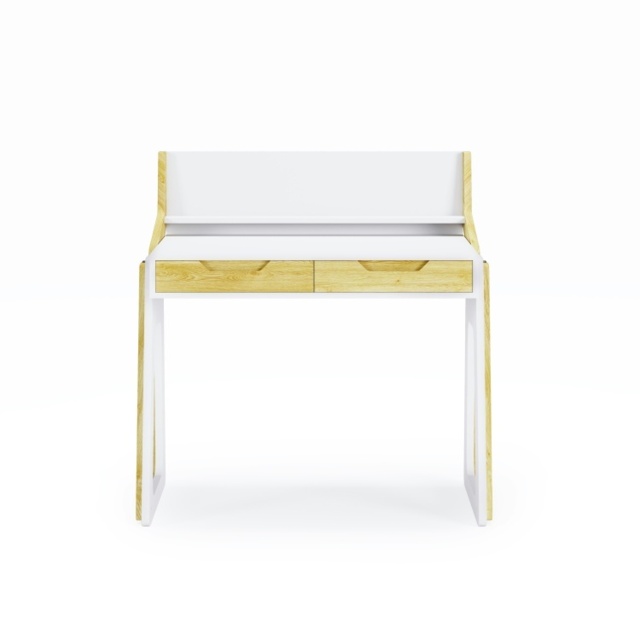 Palmer Adjustable Office Desk In White / Oak by Tesco - Marketplace ...