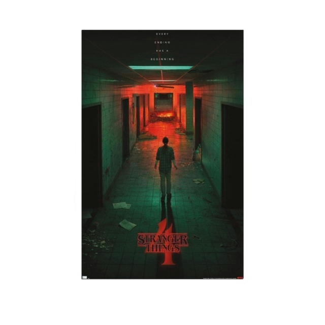 Stranger Things Hawkins Lab Poster - Green/red - 91Cm X 61Cm by Tesco ...