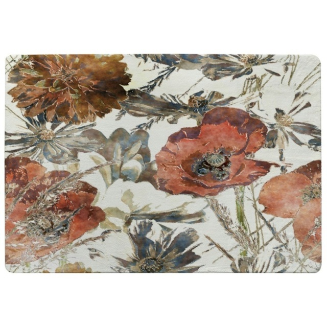 Watercolour Flower Print (Rug) Multi - Small: 60X110Cm by Tesco ...
