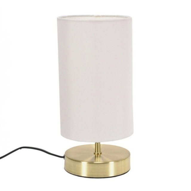 Valuelights Francis Brushed Gold Touch Table Lamps With White Fabric ...