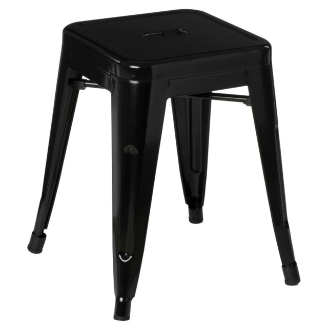 Interiors By Premier Cubic Black Powder Coating Metal Square Stool by ...