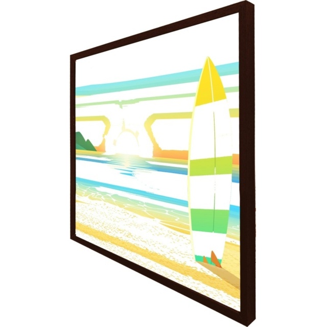 Surf Board On Beach (Picture Frame) Brown - L by Tesco - Marketplace ...