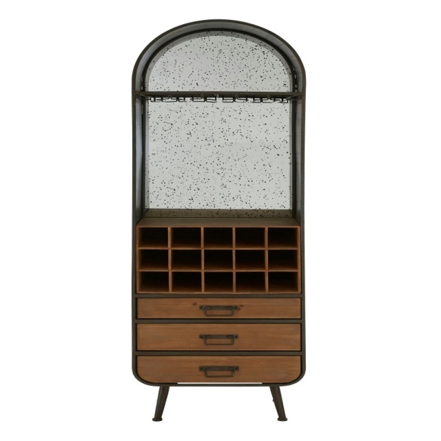 Interiors By Premier Industrial Bar Cabinet, Ample Storage Wooden ...