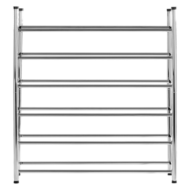 Six Tiers Chrome Shoe Rack Silver by Tesco - Marketplace | ufurnish.com