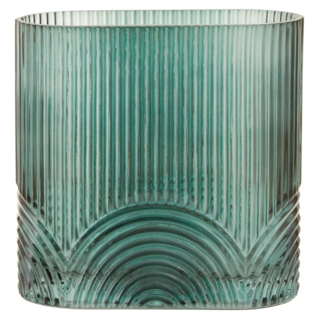 Interiors By Premier Large Green Glass Vase, Textured Glass Flower Vase ...