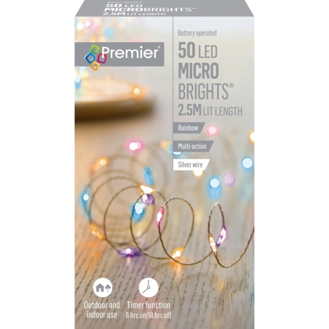 Premier Microbrights Lights 50 Led Rainbow 2.5M by Tesco - Marketplace ...
