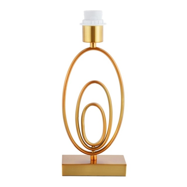 Sleek Three-Oval Ring Design Table Lamp Base In Eye Catching Brushed ...