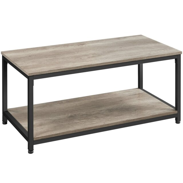 Yaheetech industrial coffee table with storage shelf by Tesco ...