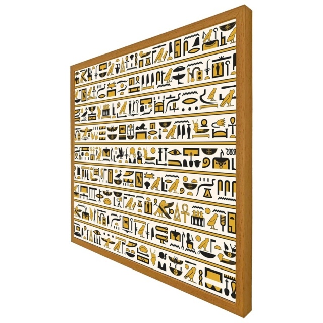 Ancient Egyptian Hieroglyphs (Picture Frame) Brown - Oak - L by Tesco ...