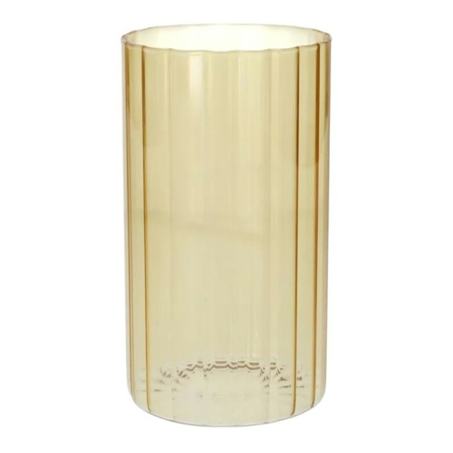 Glass Line Pattern Flower Vase - Yellow by Tesco - Marketplace ...