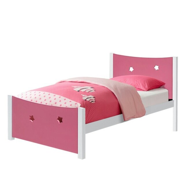 Single 3Ft Childrens Wooden Star Bed Frame In Pink by Tesco ...