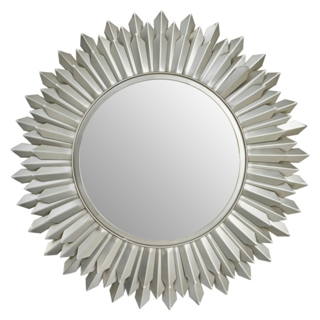Templar Sunburst Wall Mirror Silver by Tesco - Marketplace | ufurnish.com