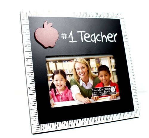 Teacher Gift No. 1 Blackboard Teacher Frame with 3D Apple Icon by Tesco ...