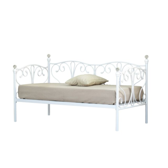 3ft White Metal Day Bed With Crystal Finials by Tesco - Marketplace ...