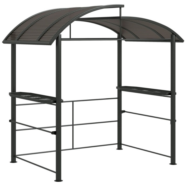 Outsunny Bbq Patio Canopy Gazebo With Interlaced Polycarbonate Roof by ...