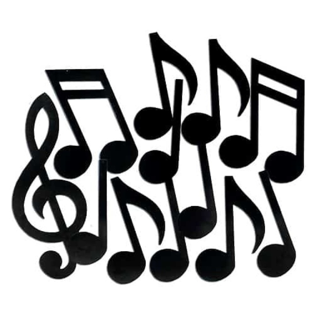 Musical Notes Silhouettes - Range From 12 To 21 Inches / 30 To 53Cm ...