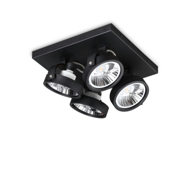 Konig 4 Light Ceiling Spotlight Clusters Black by Tesco - Marketplace ...