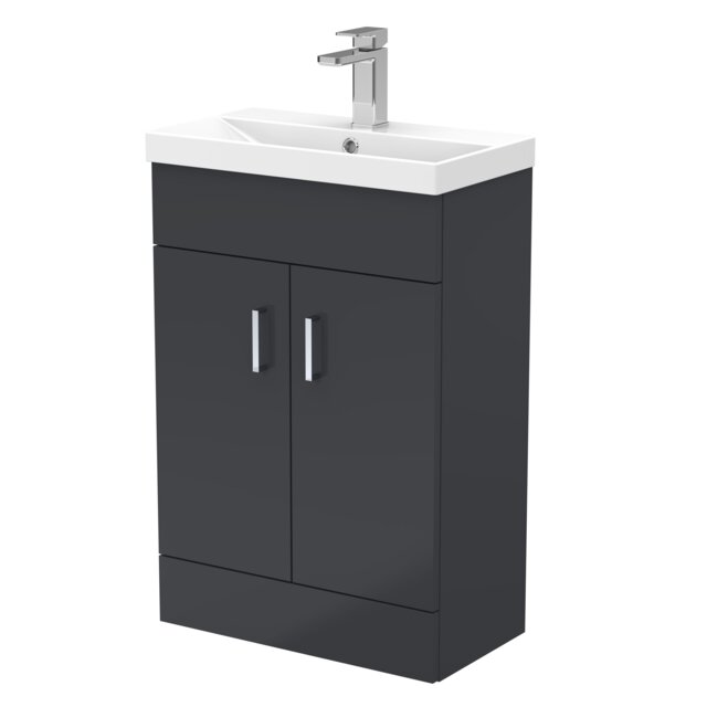 Balterley Compact Floor Standing Bathroom Vanity Basin Unit with ...