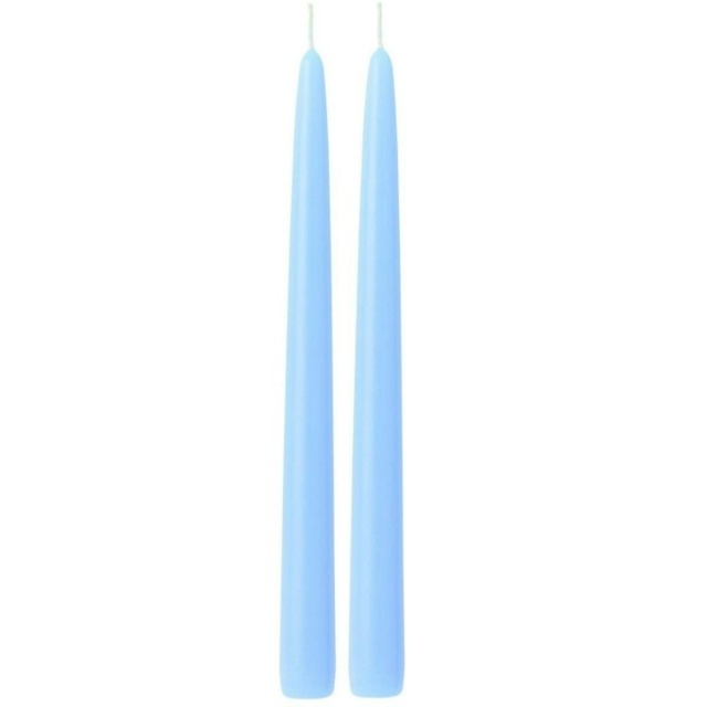 Ihr Taper Candle Pair Solid Coloured Unscented Skylight Blue by Tesco ...