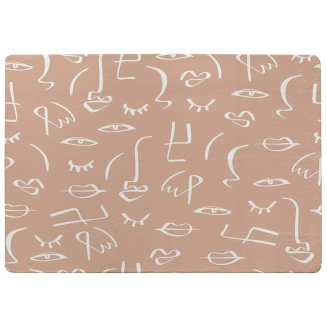 Line Drawing Abstract Faces (Rug) Cream - S by Tesco - Marketplace ...
