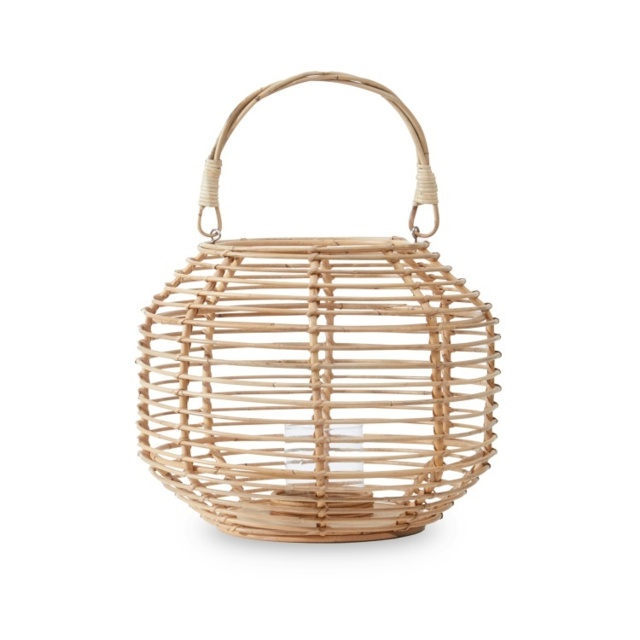 Interiors By Premier Contemporary Natural Lantern, Sustainable Black ...