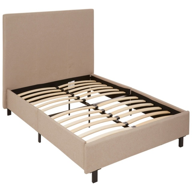 Interiors By Premier Sturdy Light Beige Bed In A Box, Minimalist Bed ...