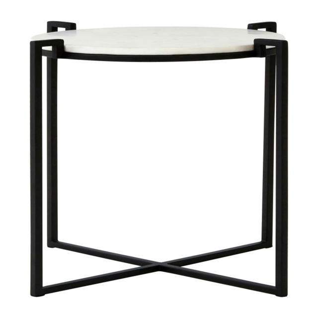 Interiors By Premier Black Cross Legged Side Table, Compact And Lightweight Bedside Table ...