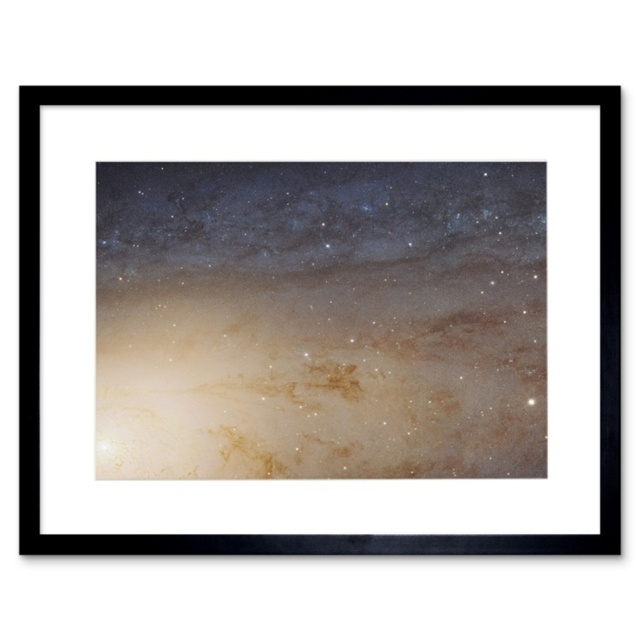 "Hubble Space M31 Phat Mosaic Andromeda Galaxy 9X7"" Black Framed Wall ...