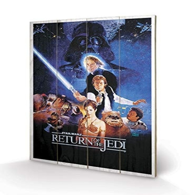 Star Wars Return Of The Jedi (One Sheet) Small Wood - Wood Panel by ...