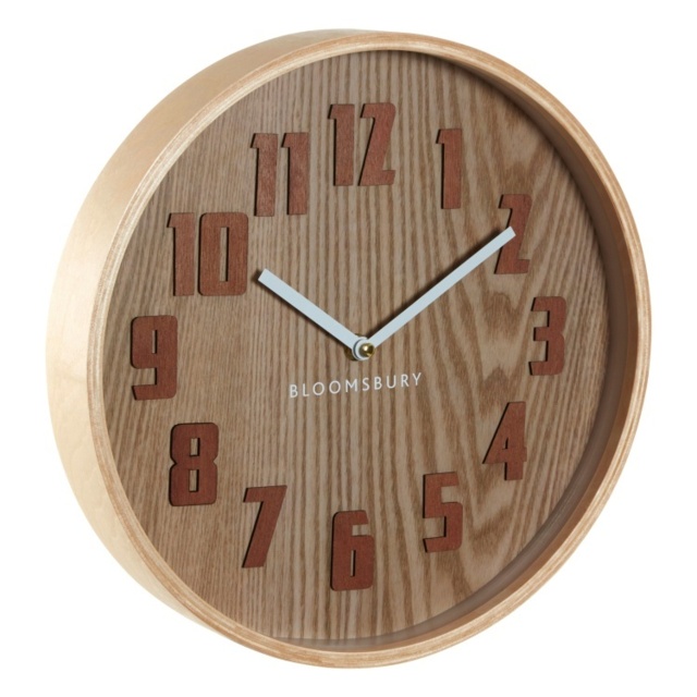 Interiors By Premier Easy To Read Brown Grain Small Wall Clock, Retro ...