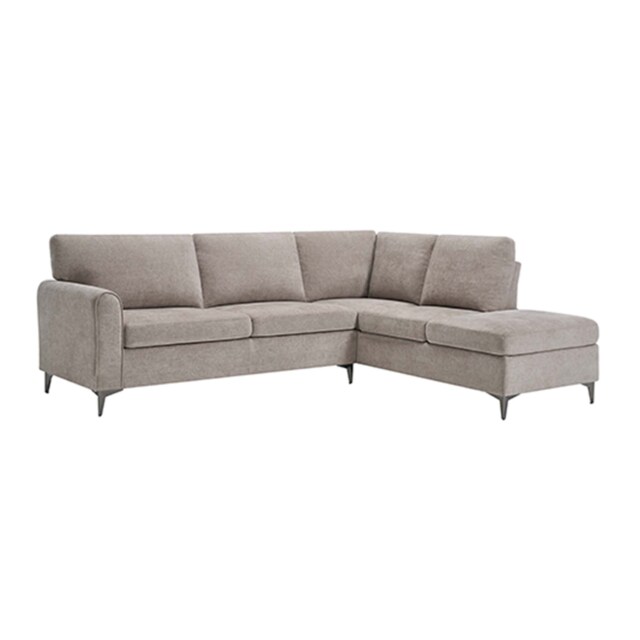 Roma 4 seater fabric corner sofa brown sand by Tesco - Marketplace ...
