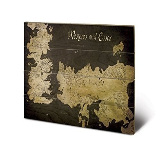 Game Of Thrones (Westeros And Essos Antique Map) - Wood Panel by Tesco ...
