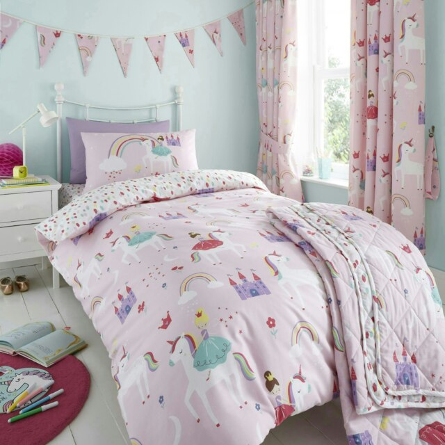 Castle Unicorn Double Bedding by Tesco - Marketplace | ufurnish.com